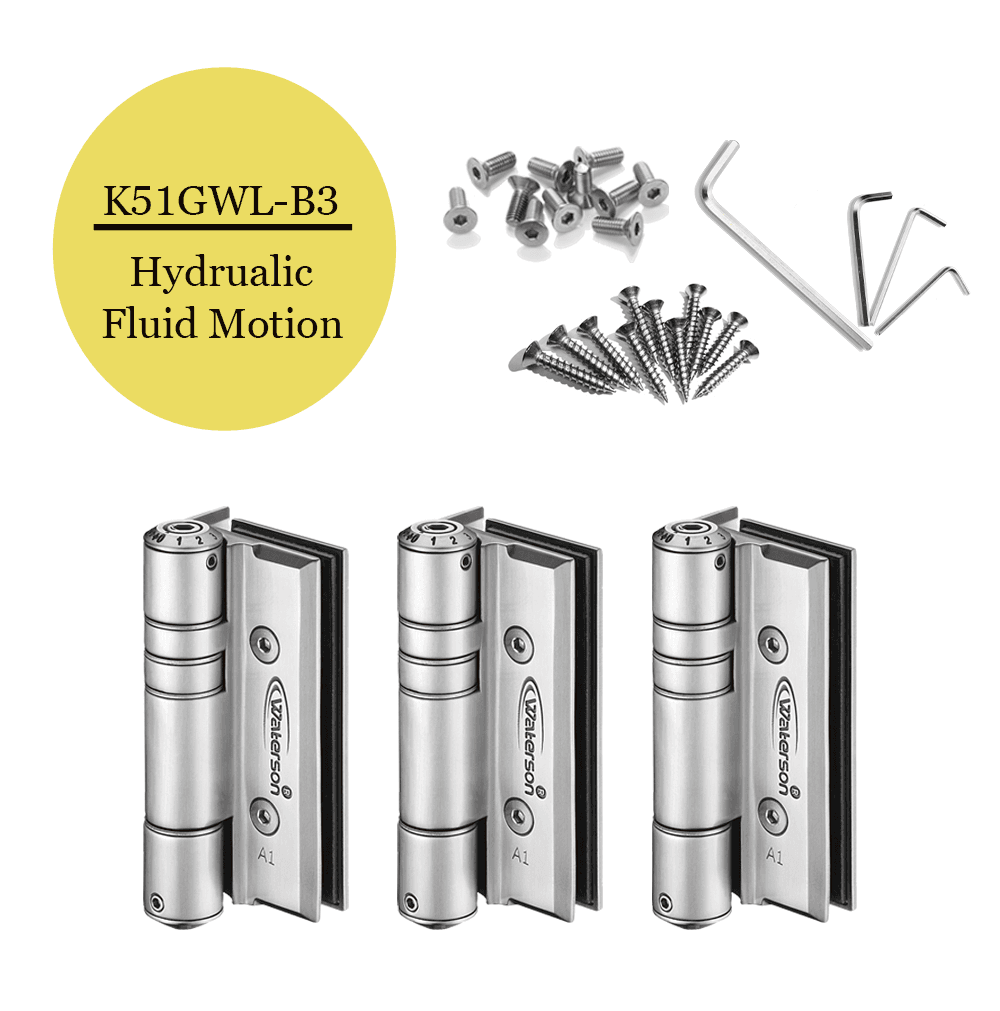 3pcs Wall Mount Glass Shower Door Hinge - Glass to Wall | SST304 | K51 ...